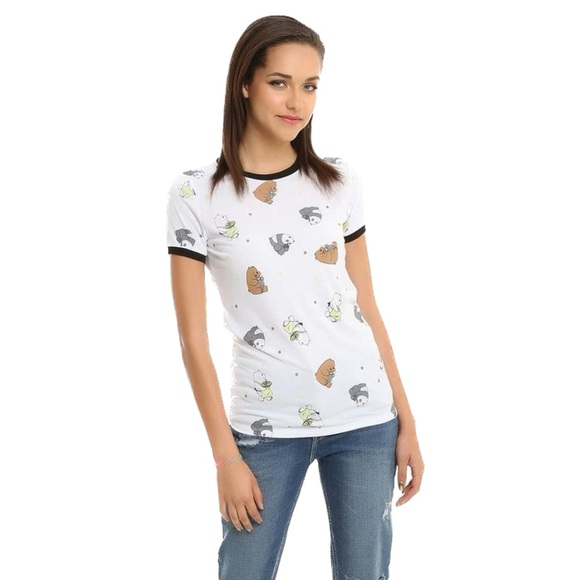 Mighty Fine | Tops | Cartoon Network We Bare Bears Elongated Ringer Tee ...
